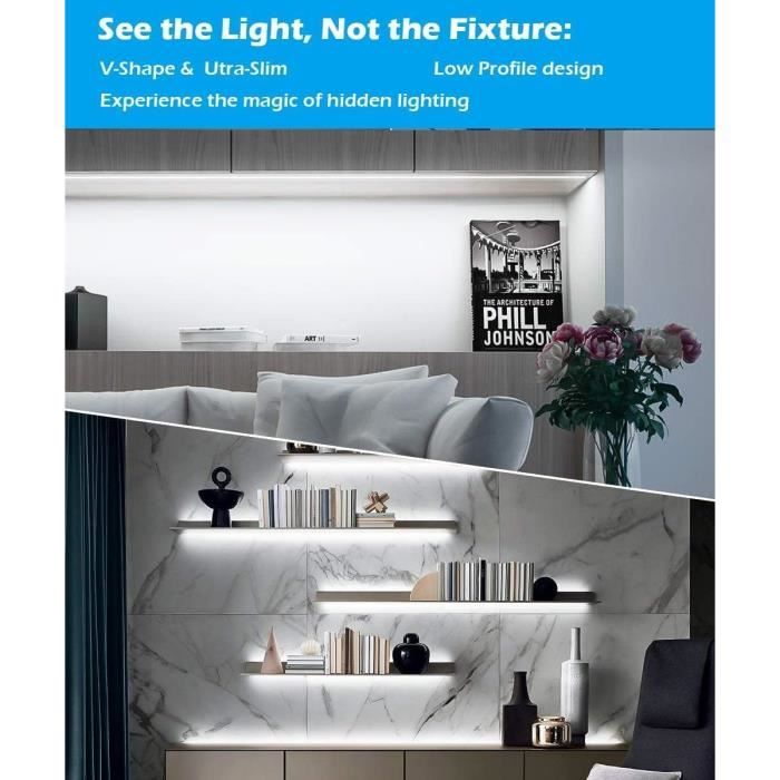 Led Vitrine Kit D'Éclairage En Forme De V – Lot De 4 Lampes Sous-Unité ...