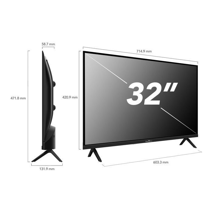 Smart Tech TV LED HD 32' (80 cm) Smart TV Whale OS-32HH01K- Molotov, Netflix, Prime Video ...