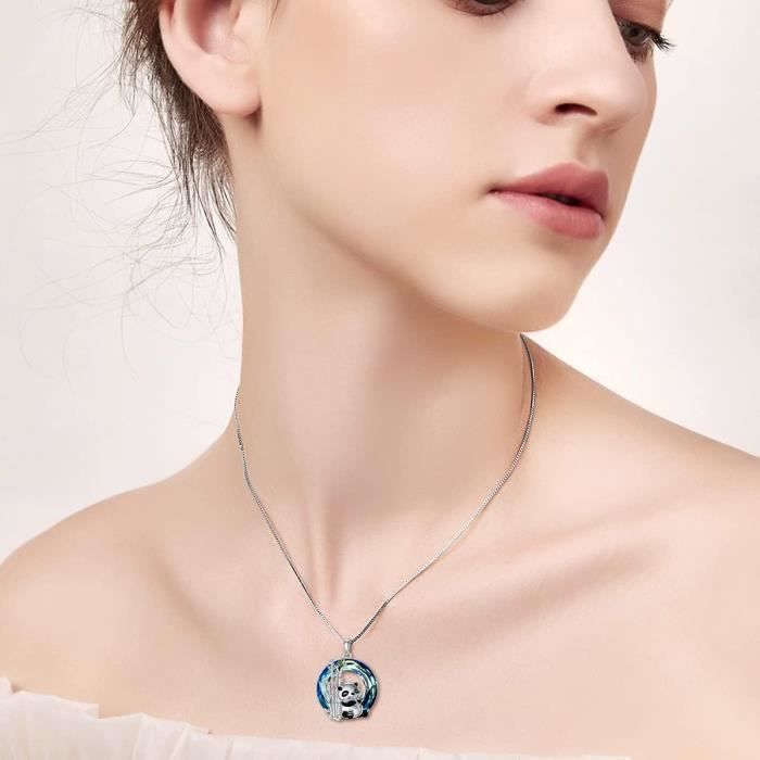 Collier Animal Femme Argent Sterling 925 Chat Vache Loup Bijoux Animaux ...