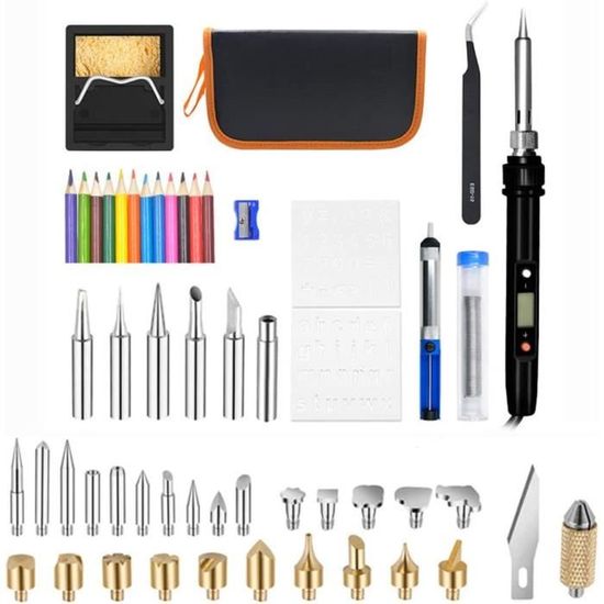 Kit Stylo Pyrogravure, Jeu De 54 Pinceaux Fer À Souder À Affichage ...