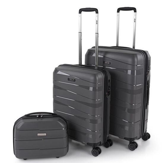 Set Valise Rigide 3 Pièce 161315B Brown Métallique