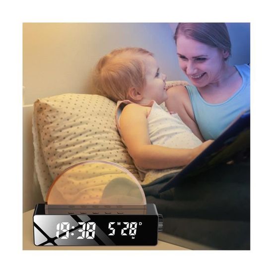 RéVeil Sunrise, Wake Up Light Dawn Simulator, Lampe Solaire de Chevet ...