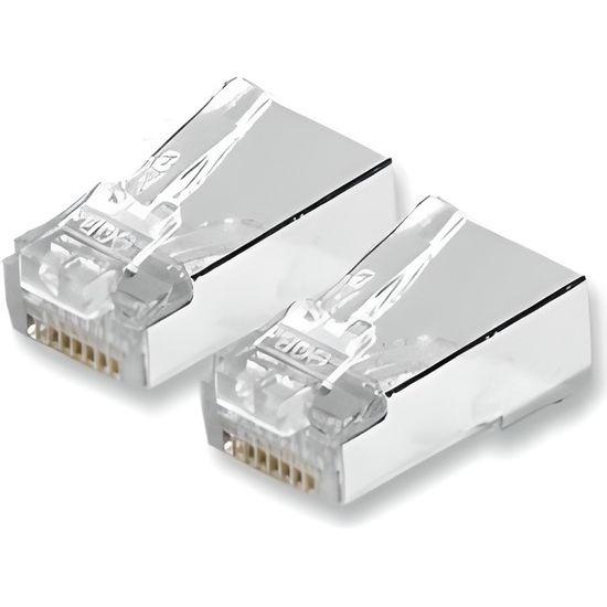 VSHOP® Pack de 10 fiches RJ45 catégorie 6 8-8 Mâle FTP SFTP UTP Blindée ...
