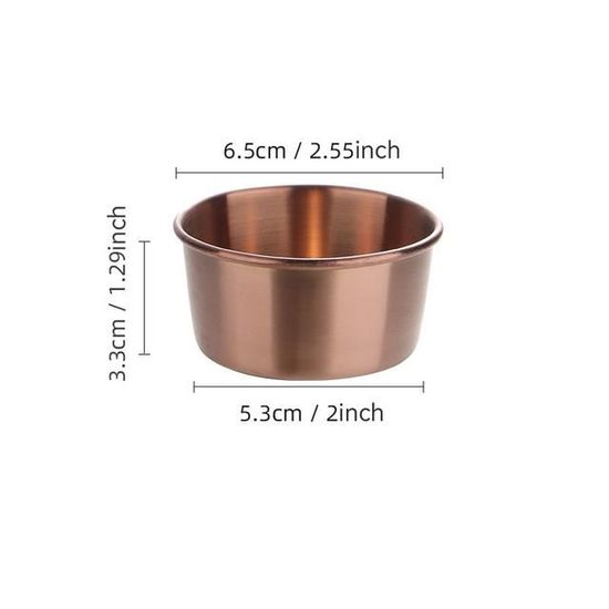 Plaque d'assaisonnement,Large Rose Gold--Bol de trempage rond en acier ...