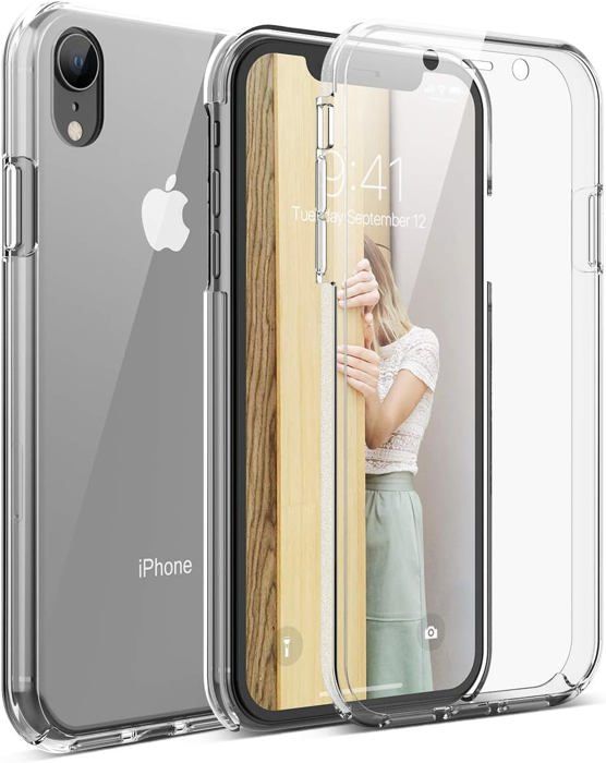 Coque iPhone XR 360 Degrés Gel Silicone TPU Housse Etui de Protection avec Protecteur d'écran ...