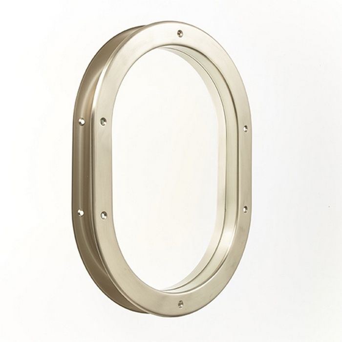 Hublot de porte métal oblong nickelé mat 31x41cm - Cdiscount Bricolage