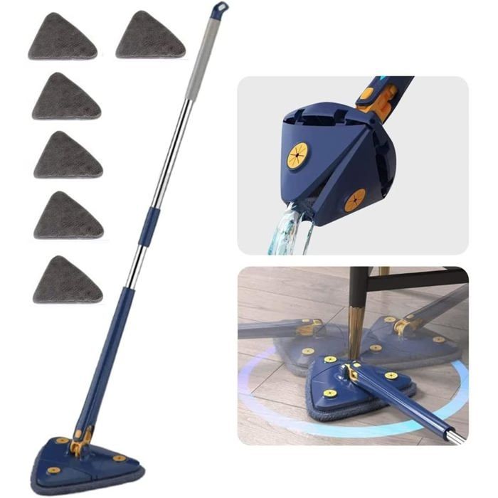 360° Rotating Triangular Mop with Automatic Pressing Function for Floor ...