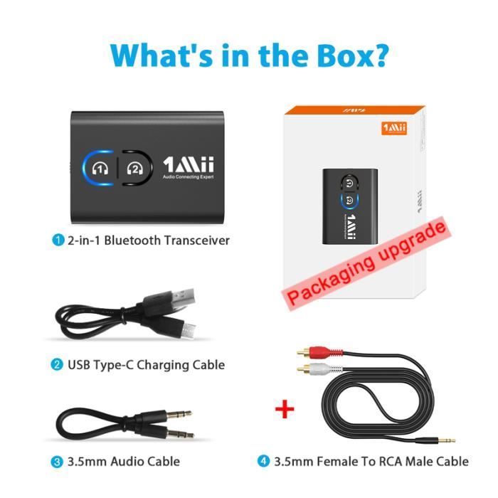 ML300-1Mii – transmetteur récepteur Bluetooth Portable ML300 5.2, aptX ...