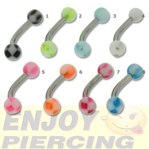 Piercing Arcade Acrylique Damier taille :8 - Achat / Vente piercing ...