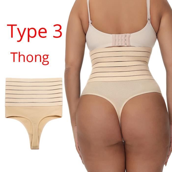 Type 3-Peau-String - L - CXZD-Culotte string taille haute pour femme, Sous-vêtement élastique ...