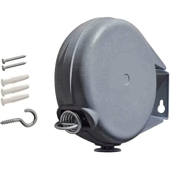 Corde à Linge Rétractable de 15 M, Corde à Linge Murale pour Pièce ...