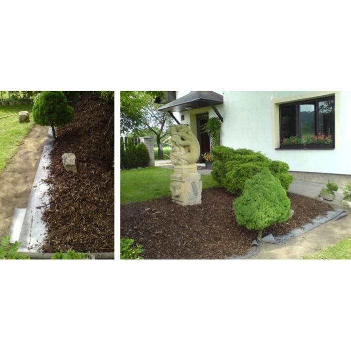 Toile géotextile Grise 100g-m2 -Rouleau 2m x 10m - Anti Mauvaises ...