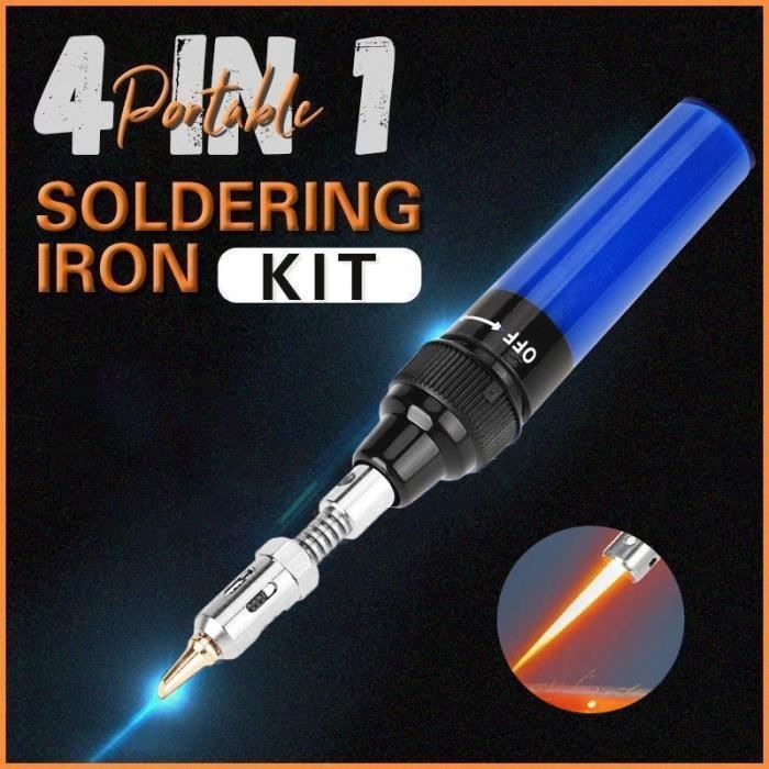 Bleu - Pistolet de soudage à flamme Portable 4 en 1, Type stylo, fer à ...