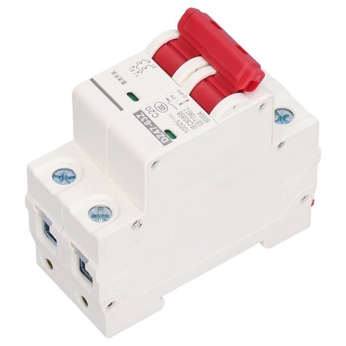 Cikonielf Mini disjoncteur DC Disjoncteur miniature DC 2P Isolateur de système PV solaire ...