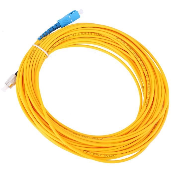 Dilwe cordon de raccordement monomode 2 Pcs SC / PC-FC / PC Cordon de ...