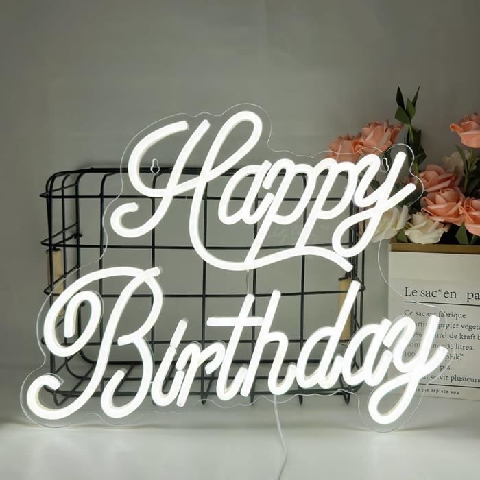 Joyeux Anniversaire Néon,Signe Joyeux Anniversaire Happy Birthday Neon ...