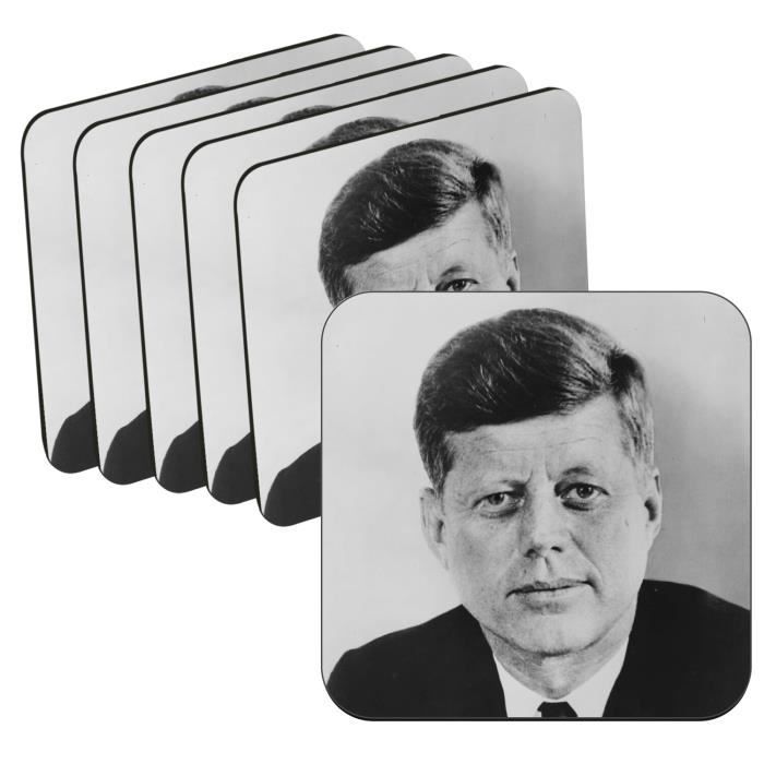 Sous Verre Liège (Lot de 6) John F. Kennedy JFK President Etats Unis ...