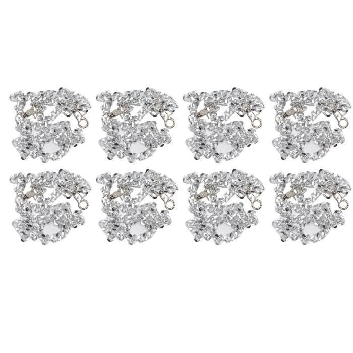 Fdit Chaînes gourmettes en métal 8Pcs 1m Chaîne Gourmette en Aluminium ...
