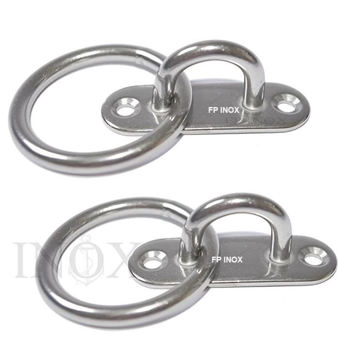 Pontet inox Sur Platine Avec Anneau 80x26mm ( Lot de 2 ) inox A2 ...