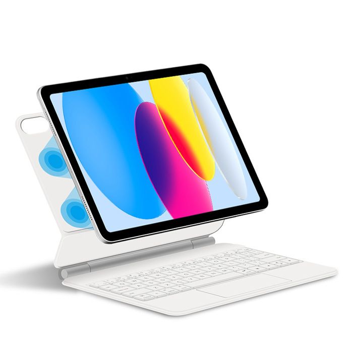 INF Étui de protection pour iPad avec clavier Bluetooth Blanc iPad Pro ...
