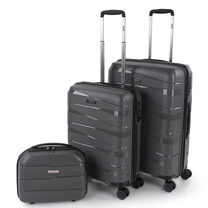 Set Valise Rigide 3 Pièce 161315B Brown Métallique