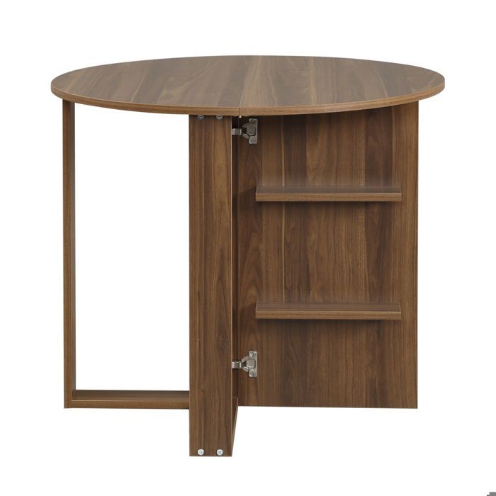 Table ronde pliante Orothos D90cm Bois Naturel - Cdiscount Maison