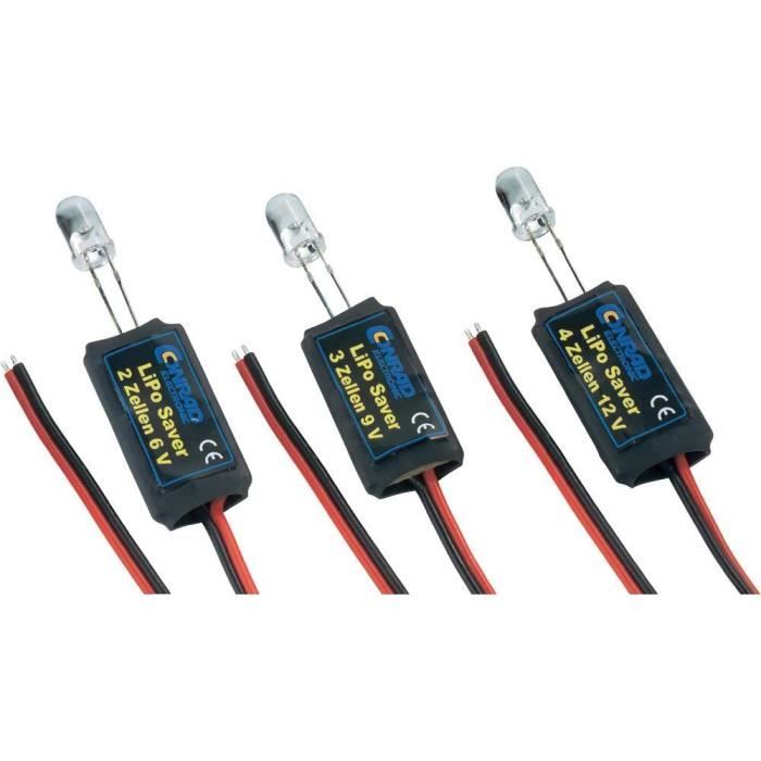 Lipo Saver 3 Cellules 9V - MODELCRAFT - LED d'alerte de décharge ...