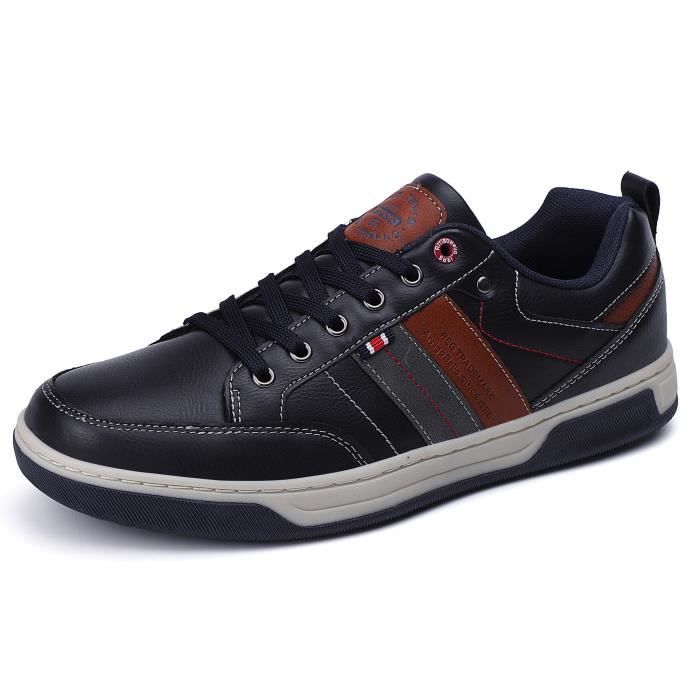 ARRIGO BELLO Baskets Classique Mode Hommes Bleu Bleu - Cdiscount Chaussures