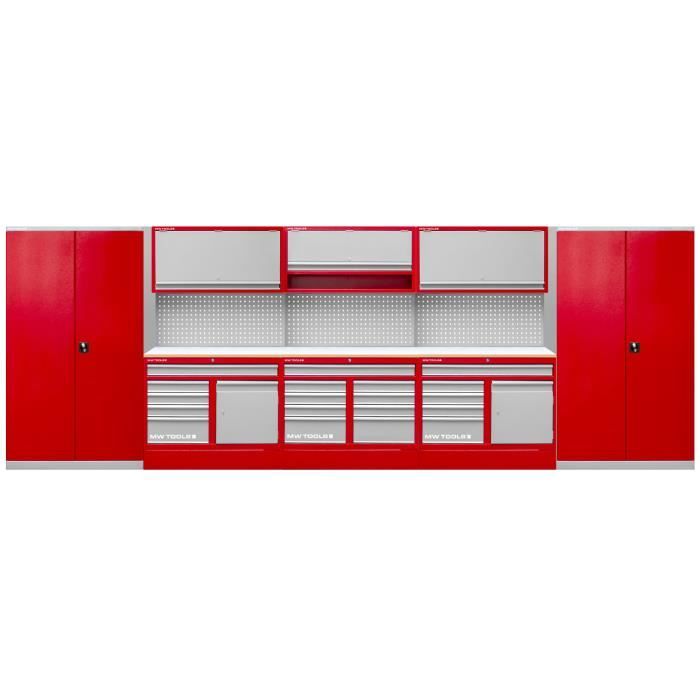Mobilier d'atelier 5,5 m avec 2 armoires MW-Tools PRACO3559KK ...