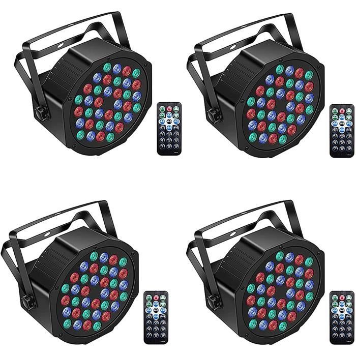 UKing 4 Pcs Par LED,36 LED RGB Eclairage de Scène Effet DMX512 avec ...