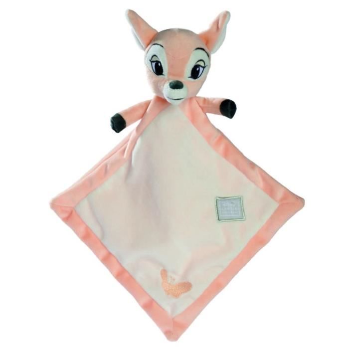 Doudou Plat Bambi Le Faon 20 x 20 cm Doudou Licence peluche Enfant ...