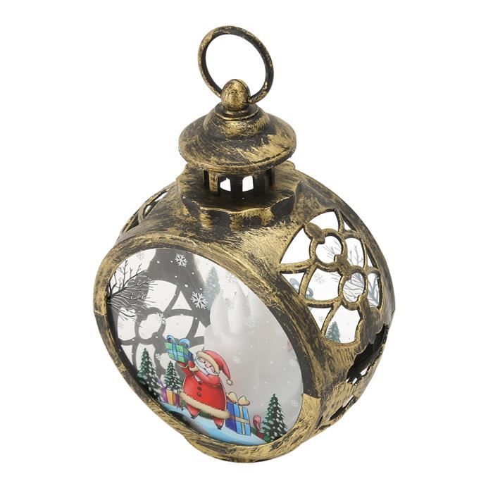 Qqmora Lanterne décorative de Noël Lanterne de Noël décorative vintage ...