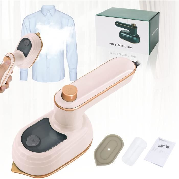 Mini Fer À Vapeur, Cuiseur Vapeur Portable, Fer À Repasser, (Chauffage Rapide 30S, Réservoir D ...