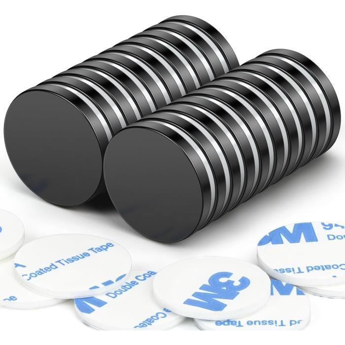 Wukong 20x3mm Noir Aimant en Néodyme Ultra Puissant, 20 Piece Ronds ...