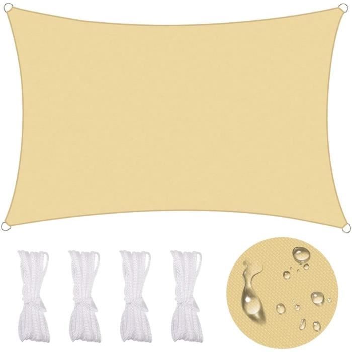 Mizikuu Voiles D'ombrage pour Patio, 2 * 3m Voile Ombrage Rectangulaire ...
