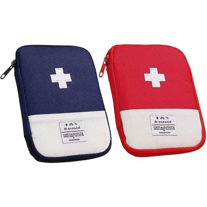Kanyka Trousse de Secours Portable, 2 Pièces Mini Trousse Premier Secours Vide Sac de Médecine ...