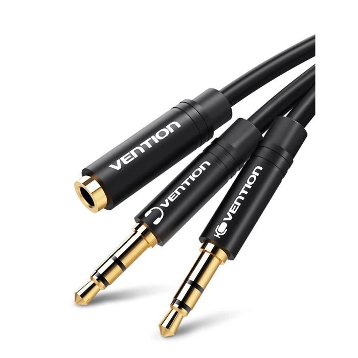 Vention Adaptateur Jack Audio Stéréo, 3,5mm Adaptateur Micro Casque ...