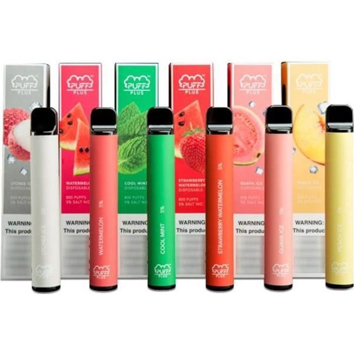 6PCS Cigarette électronique Jetable Boîte 800 Puff Plus Vape 3.2ml ...