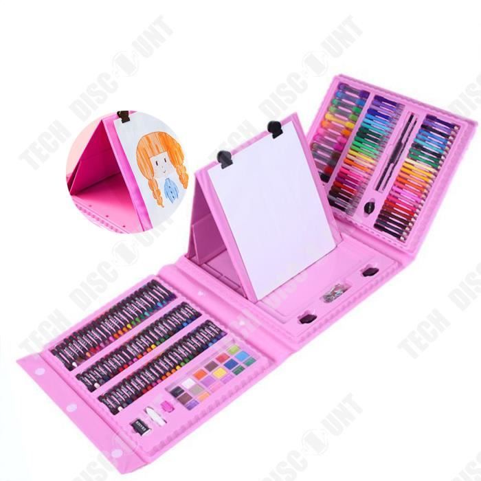 Crayons de couleur - TD® - Lot de 208 - Coffret chevalet de dessin ...