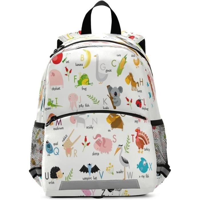Sac À Dos Pour Enfants Avec Lettres De L'Alphabet Anglais Et Animaux ...