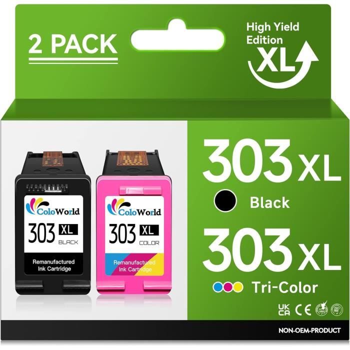303 Cartouches D'Impression, 303Xl Reconditionné Pour Hp 303 Cartouches ...