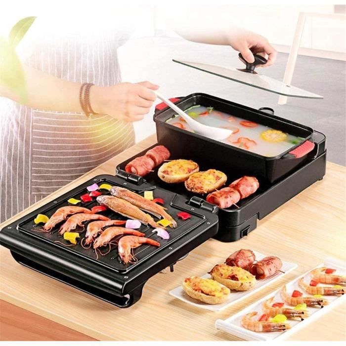 Machine de barbecue électrique pliable - MARQUE - 3-en-1 - Noir - 220 V ...
