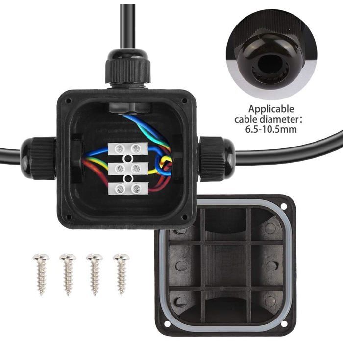 5 boîtes de dérivation étanches IP68 - Boîte de distribution extérieure ...