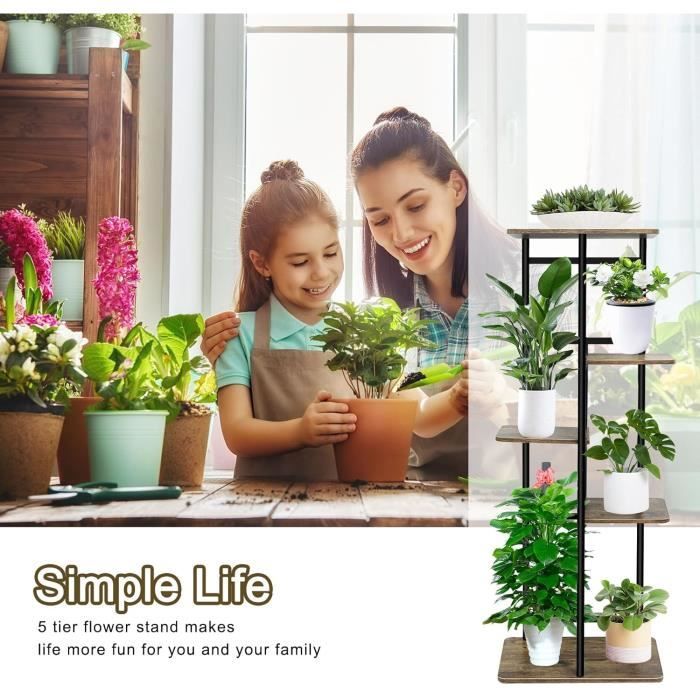 Porte Plante Interieur 5 Niveaux Support Plantes Pour Intérieur ...
