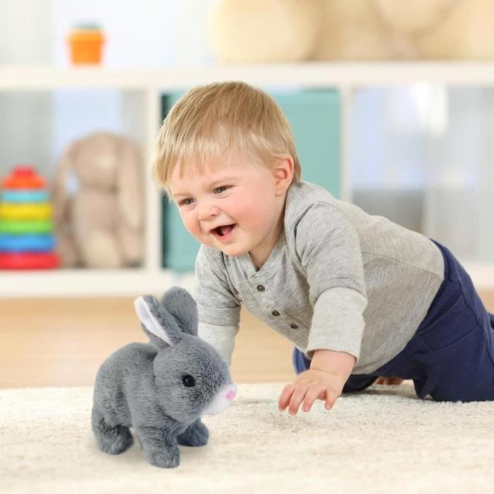 Jouet de Lapin Qui Marche, Jouet électronique interactif de Lapin en ...