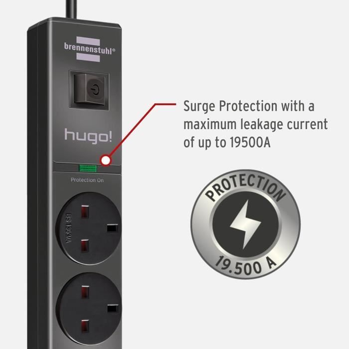 Hugo! Rallonge Électrique 8 Voies Avec Protection Contre Les ...