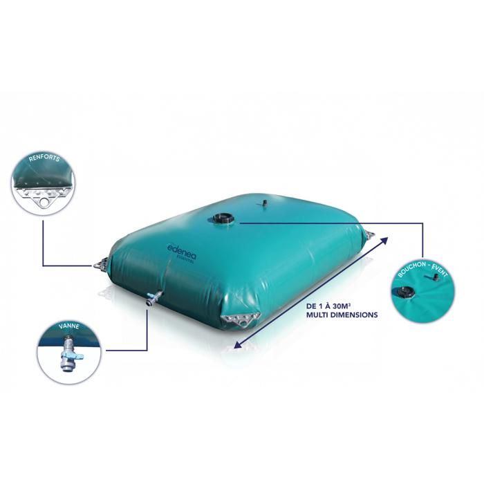 Récupérateur d'Eau Citerne Souple - AQUALUX - 10000 Litres - Multi ...