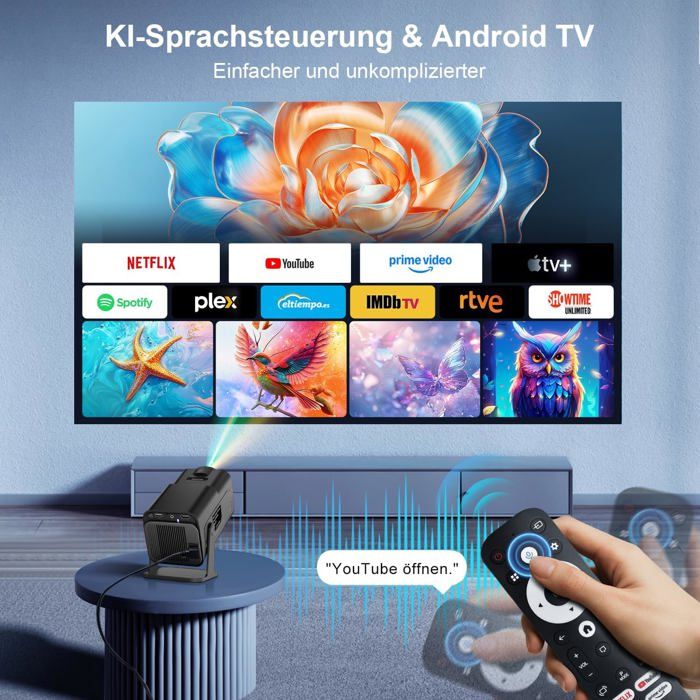 Mini vidéoprojecteur intelligent - SUTEO - HY320max - Compatible ...