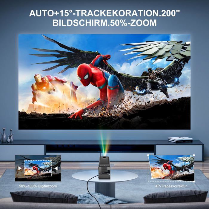 Mini vidéoprojecteur intelligent - SUTEO - HY320max - Compatible ...