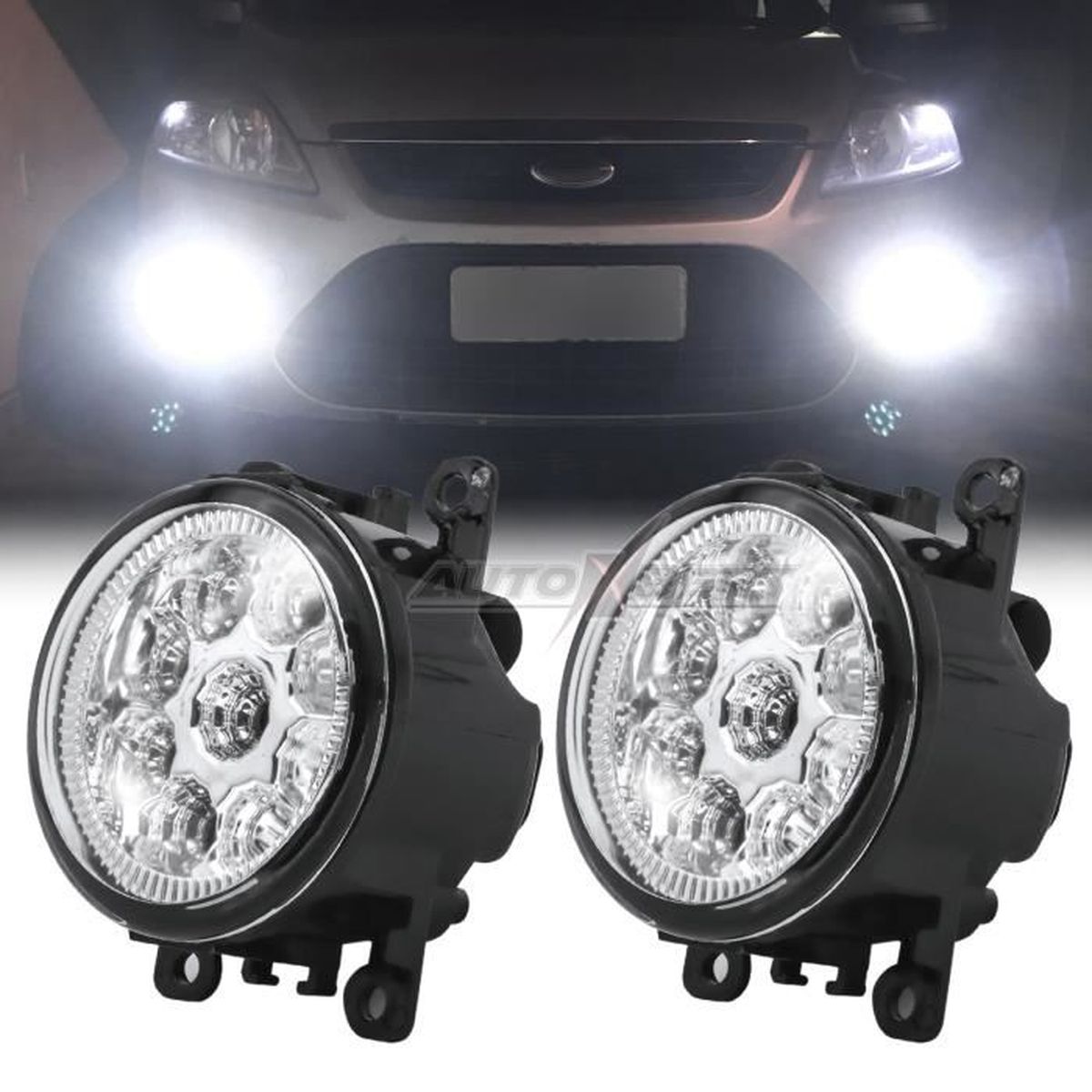 2PCS LED Phare de pare-chocs antibrouillard Projecteur antibrouillard ...